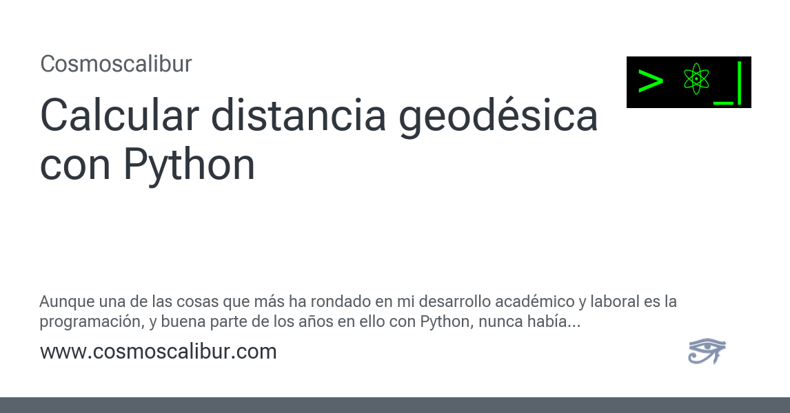 Calcular distancia geodésica con Python — Cosmoscalibur