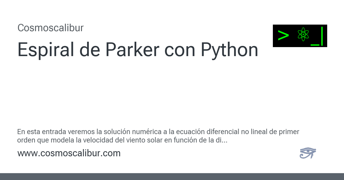 Espiral de Parker con Python — Cosmoscalibur